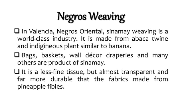 Art of weaving of Visayan and Mindanao | PPTX