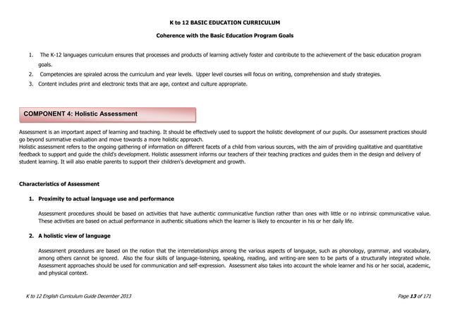 DepED K to 12 English Grade 7 Curriculum Guide (CG) --> 1-10-2014 | PDF ...