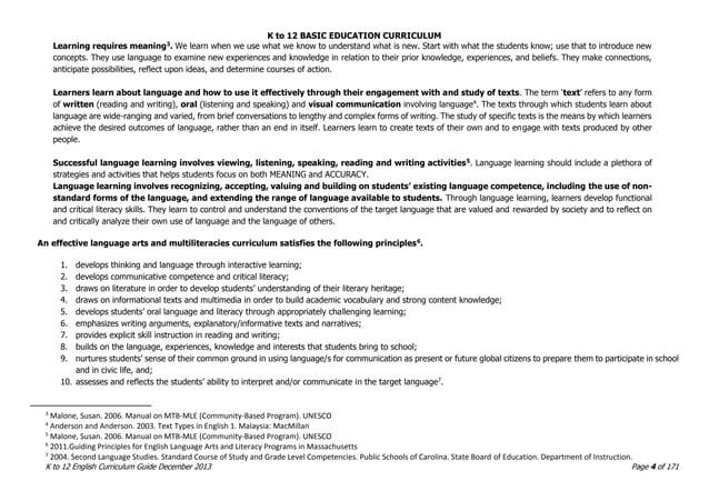 DepED K to 12 English Grade 7 Curriculum Guide (CG) --> 1-10-2014 | PDF ...