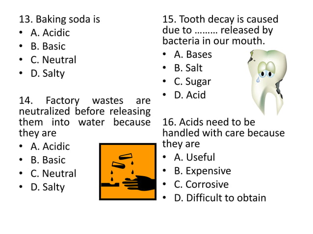 NCERT Grade 7 ch 5 ACIDS, BASES AND SALTS QUIZ | PDF | Chemistry | Science