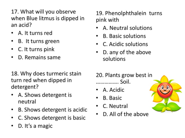 NCERT Grade 7 ch 5 ACIDS, BASES AND SALTS QUIZ | PDF | Chemistry | Science