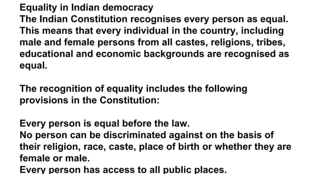 Chapter 1 On Equality in Civics ppt for education | PPT