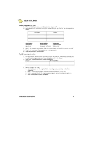 Grade 7 eng 2nd quarter | DOCX