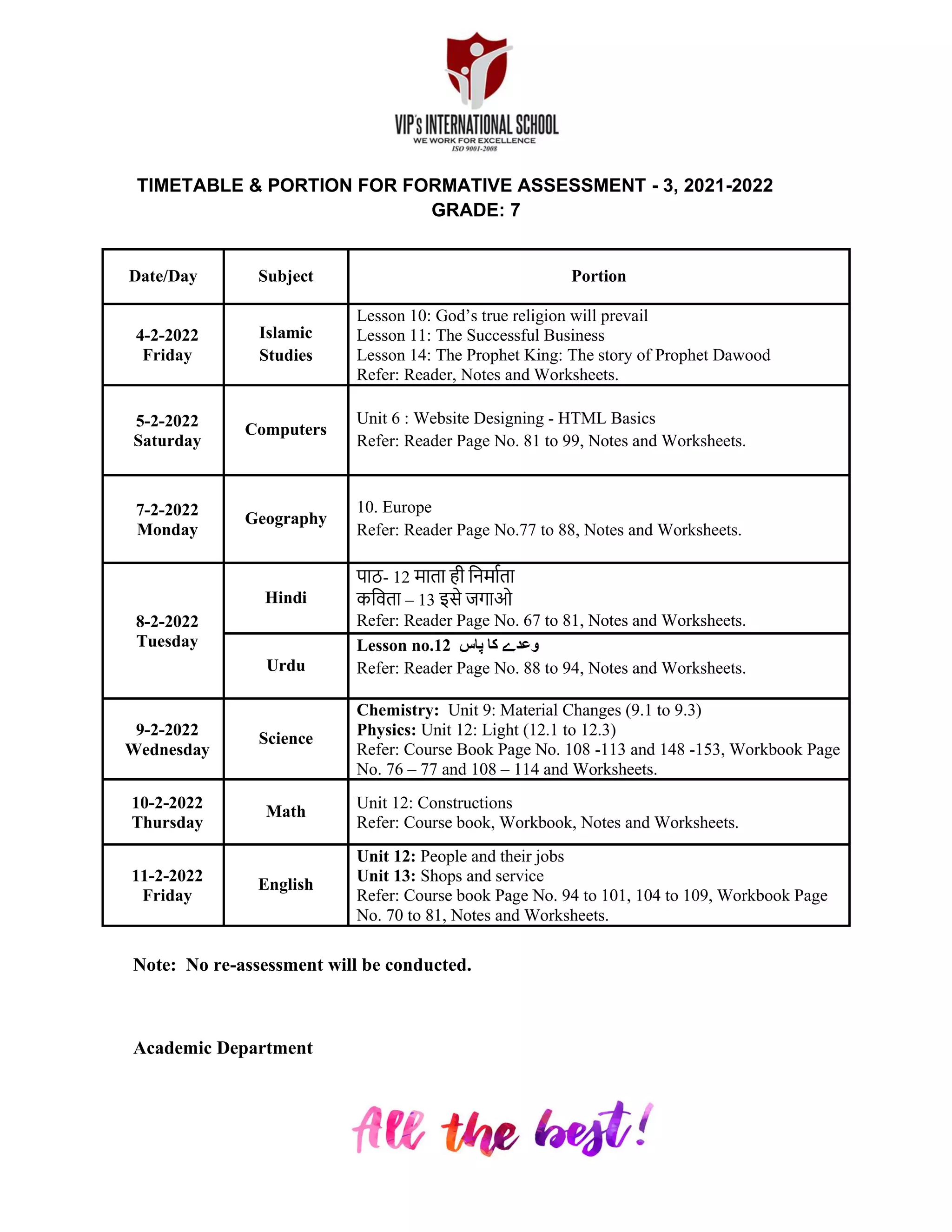 Grade 7 fa3 | PDF | Educational Assessment | Education