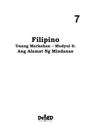 Grade7 filipino q1_mod6_ang_alamant_ng_mindanao | PDF