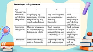GRADE 7 FILIPINO WEEK 5. Tekstong Ekspositoripptx | PPTX