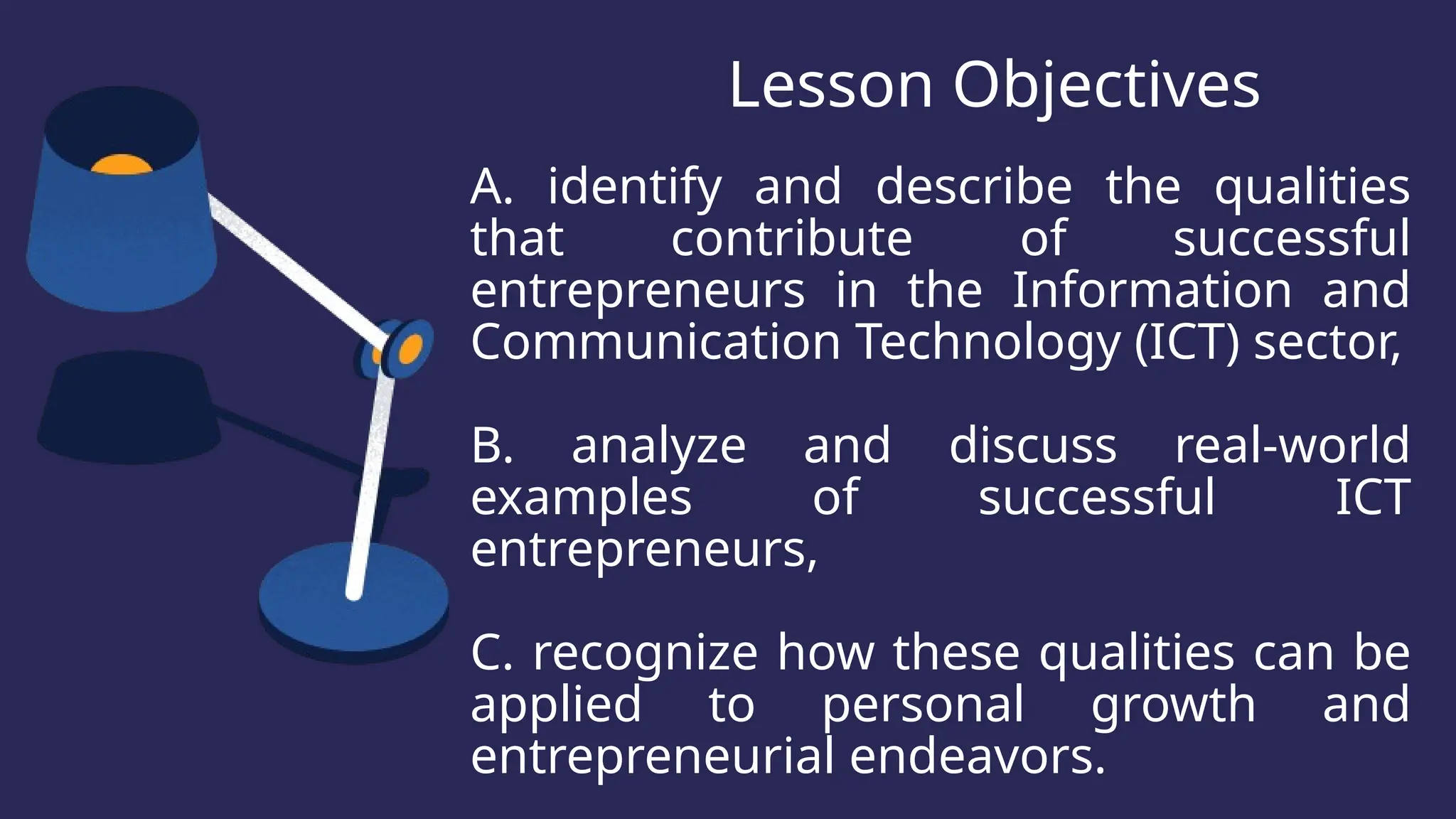 Grade 7 ICT - Qualities of Successful entrepreneurs in the field of ICT ...