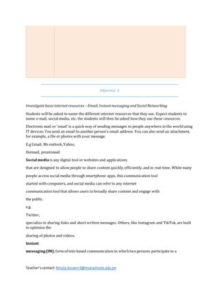 Grade 7 Data Communication Lesson | DOCX