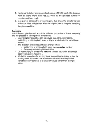 Grade 7 Learning Materials In Math | PDF