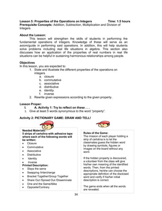 Grade 7 Learning Materials In Math | PDF