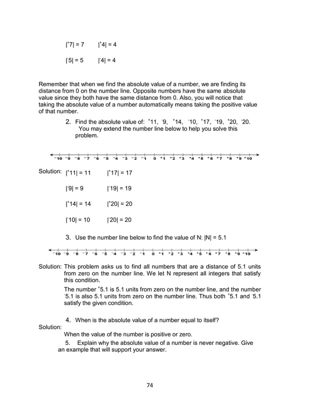 Grade 7 Learning Materials In Math