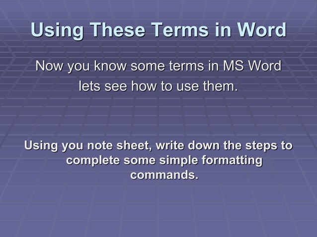 GRADE 7 LESSON 5 MS WORD INTRO.ppt