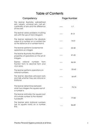 Grade 7 Mathematics Final.pdf learning a | PDF