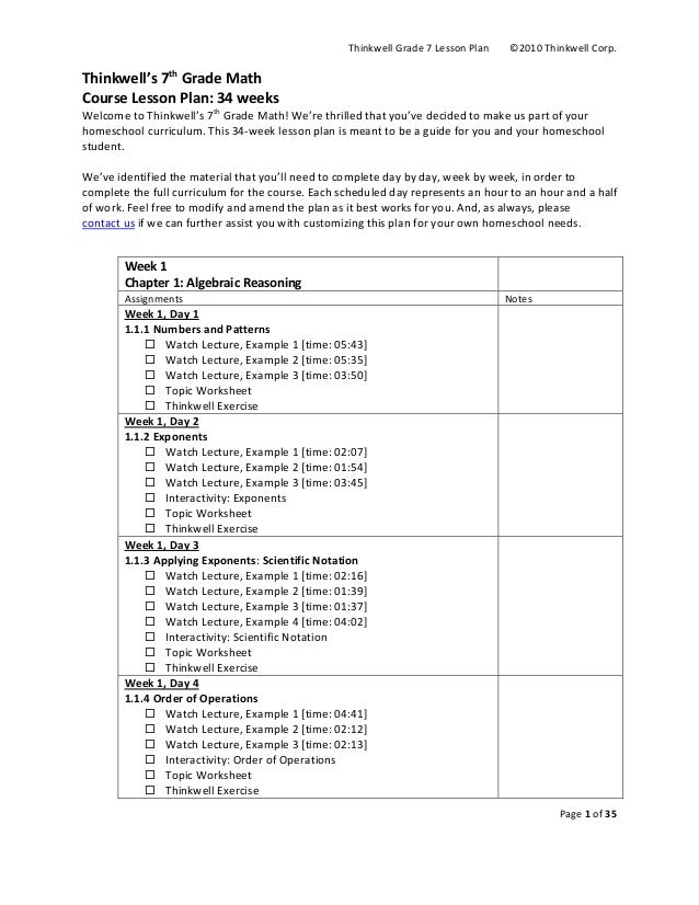 Grade7 Mathlessonplan1 Grade7 Mathlessonplan1