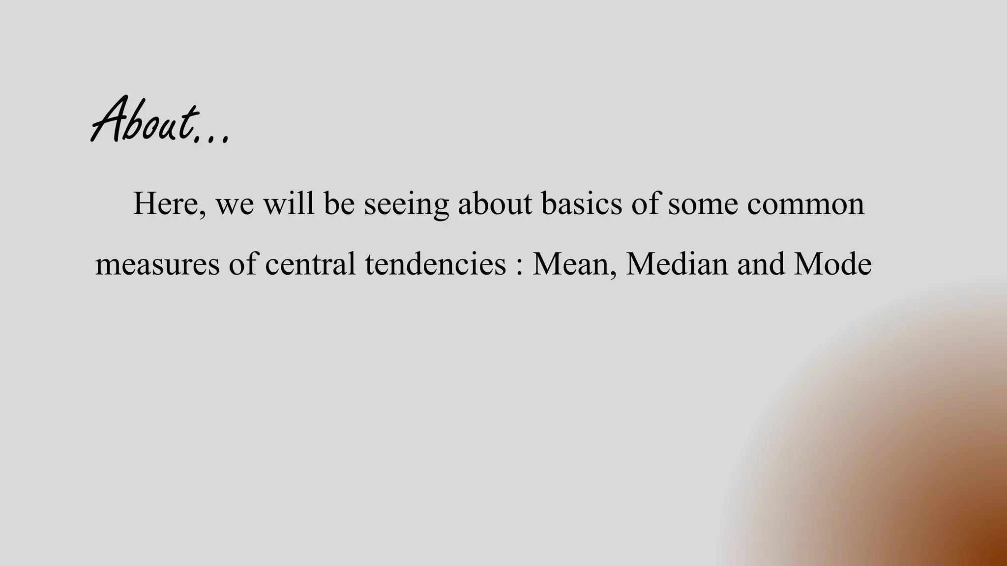 Mean, Median, Mode | PDF