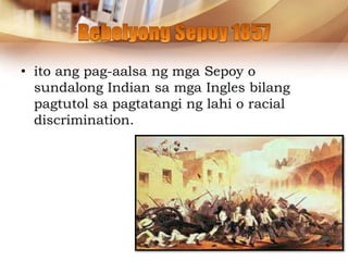 Grade 7 mga epekto ng imperyalismo sa timog at kanlurang asya | PPTX