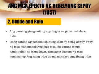 Grade 7 mga epekto ng imperyalismo sa timog at kanlurang asya | PPTX