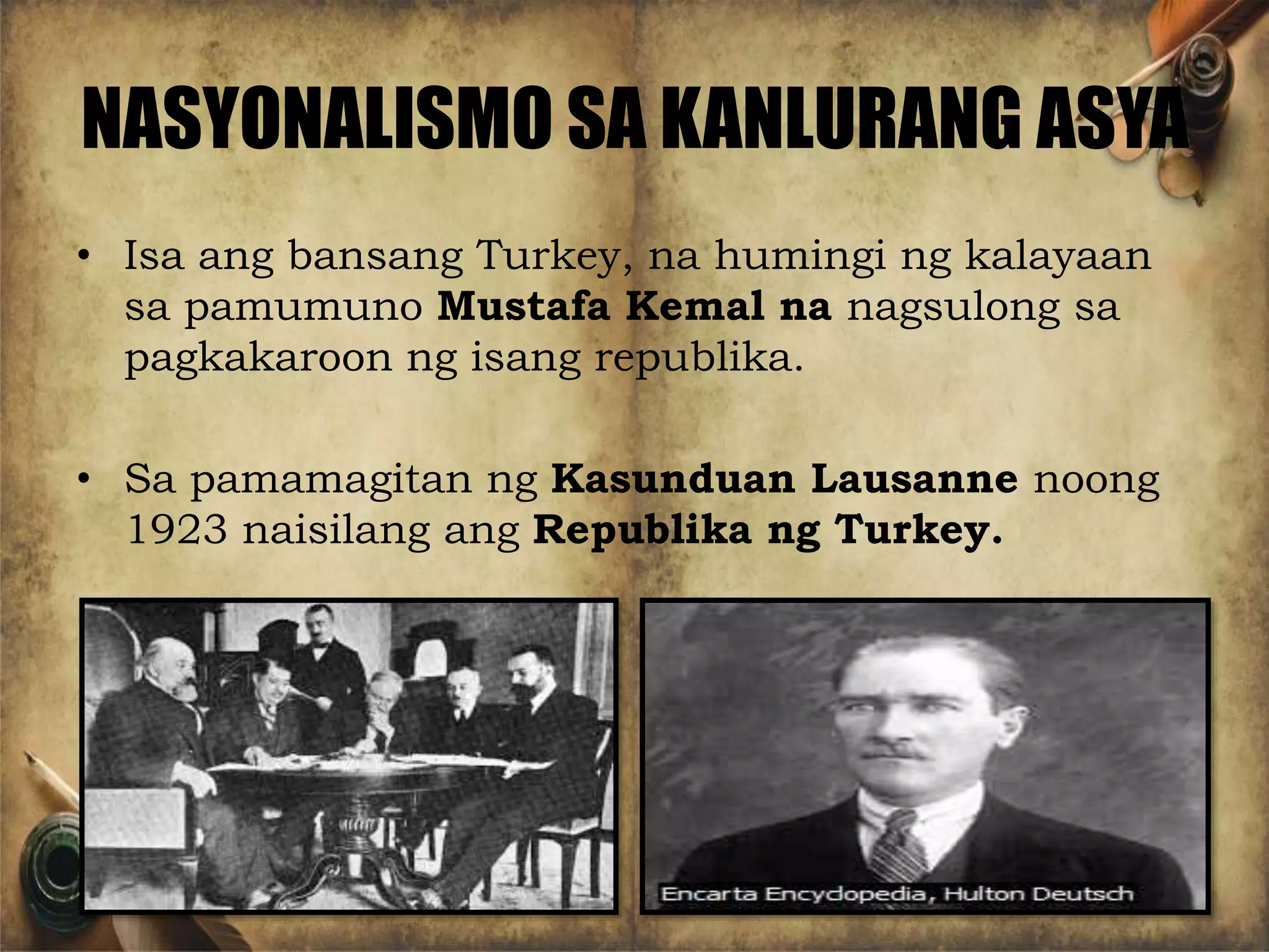 Grade 7 nasyonlismo sa timog at kanlurang asya | PPTX