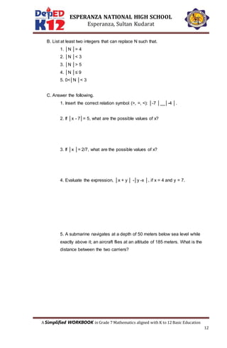 Grade 7 new module Math | PDF
