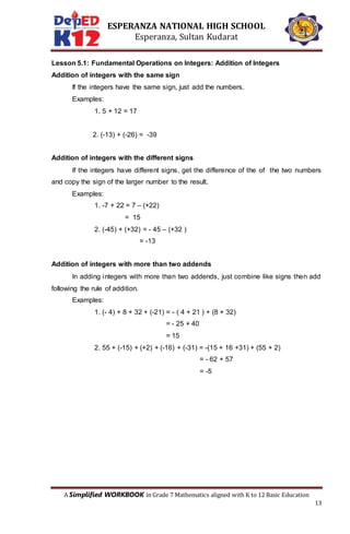 Grade 7 new module Math | PDF