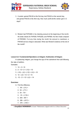 Grade 7 new module Math | DOCX