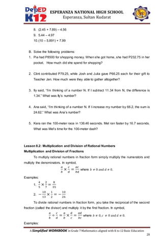Grade 7 new module Math | DOCX