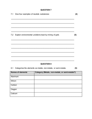 Grade 7 ns exam | DOCX