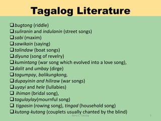 Grade 7 philippine pre colonial literature | PPTX