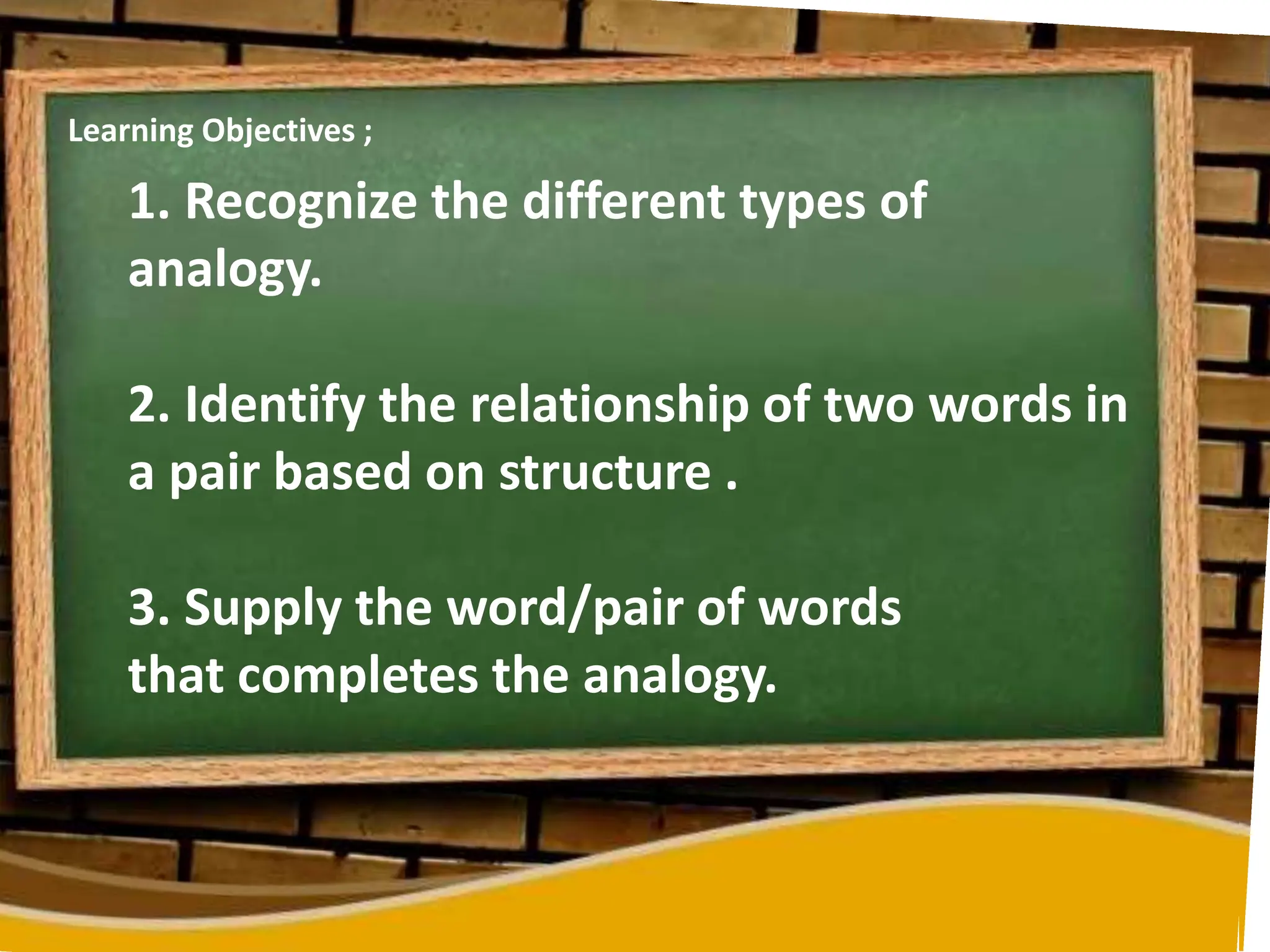 grade 7 quarter 1 analogies POWERPOINT PRESENTATIONS | PPTX | Home ...