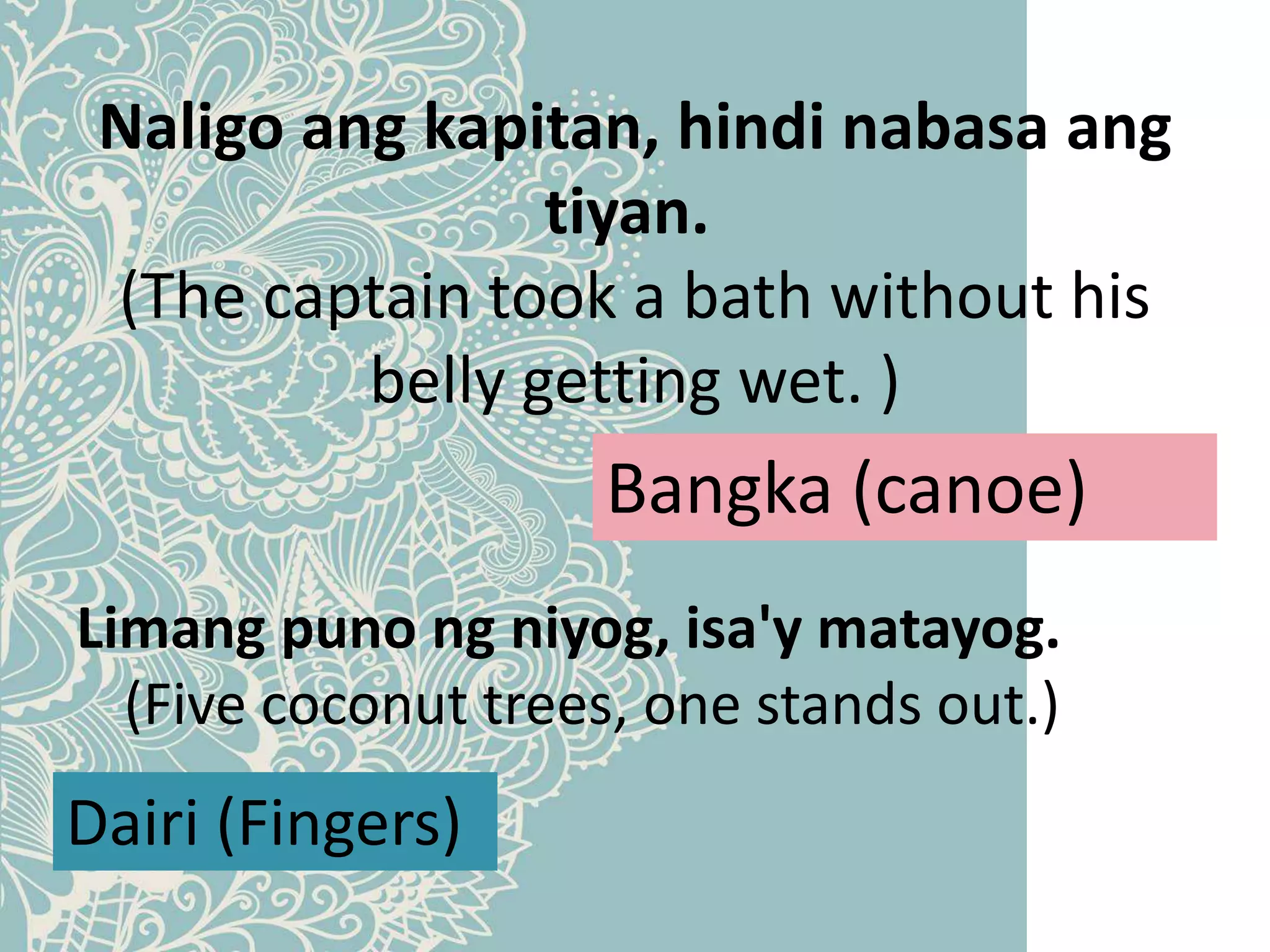 Grade 7 riddles and sayings | PPTX