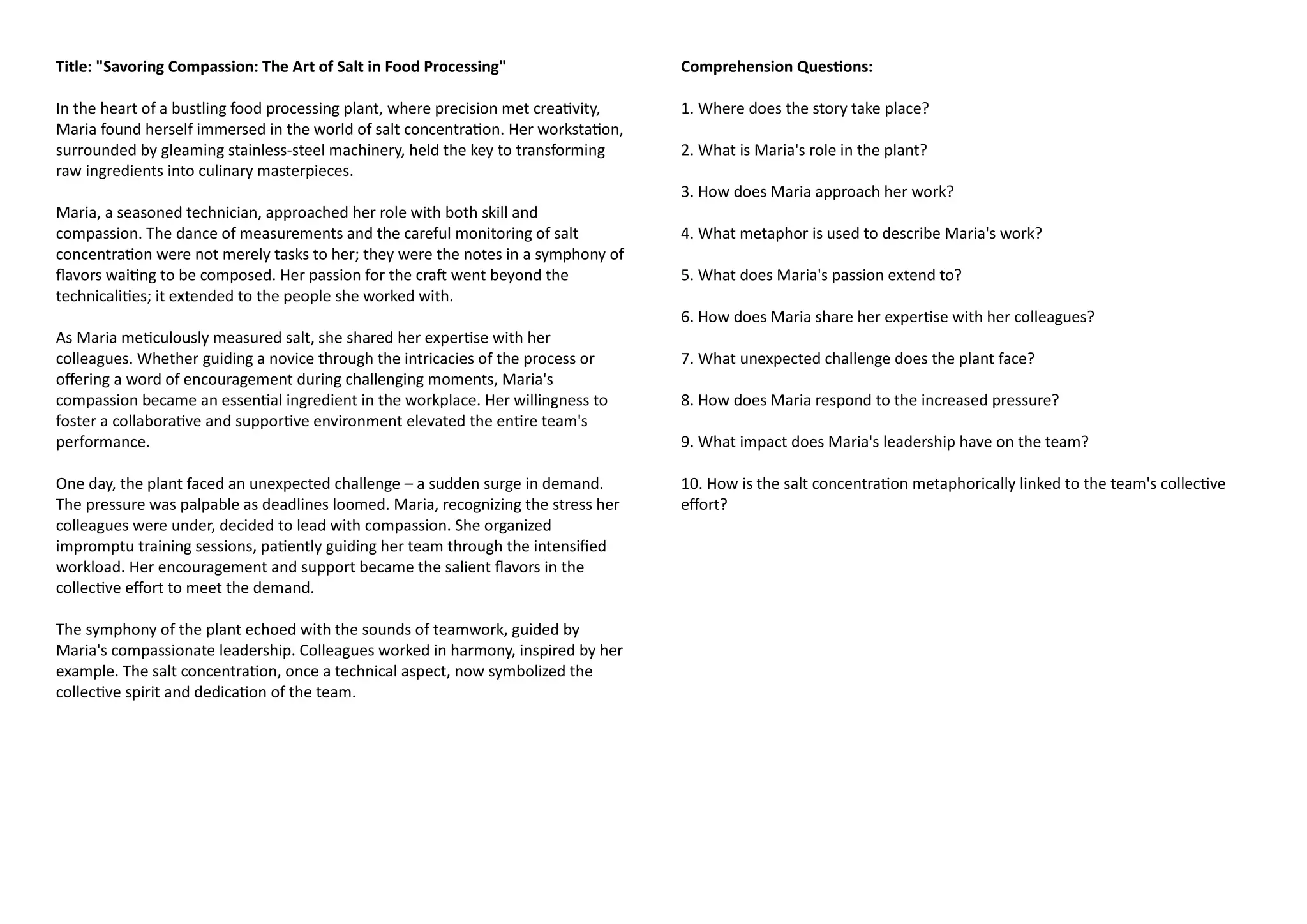 Grade 7 - Salt a reading material provided for Grade 7 | DOCX