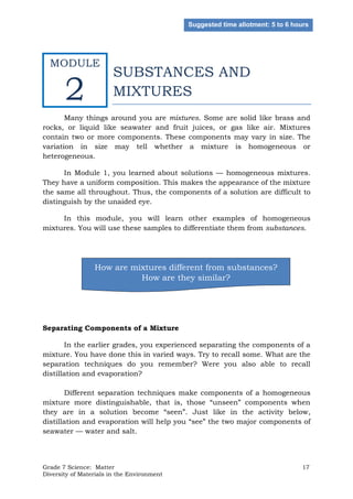 Grade7 Science Learner's Material Quarters1-2 | PDF