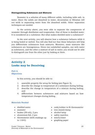 Grade7 Science Learner's Material Quarters1-2 | PDF