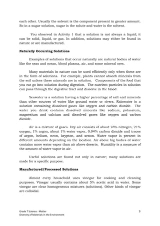 Grade7 Science Learner's Material Quarters1-2 | PDF