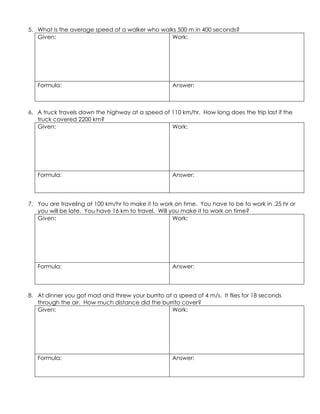 Grade 7 (speed, distance and time) sir pascual | PDF