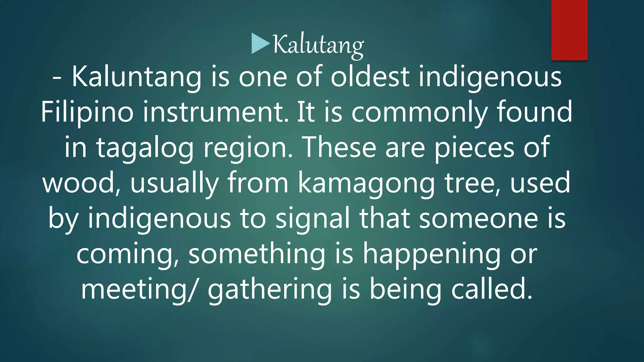 Grade 7 Traditional instruments of Luzon | PPTX