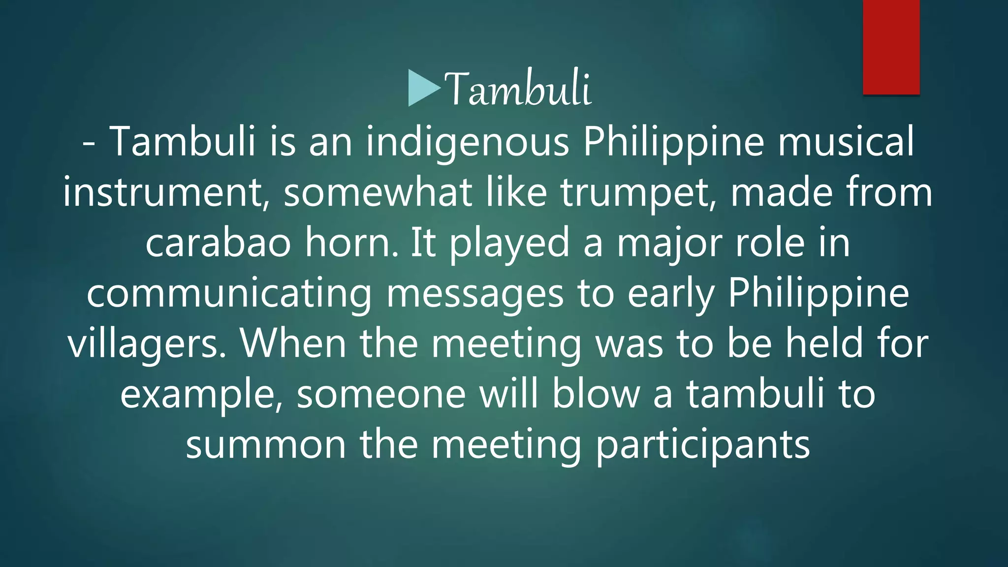 Grade 7 Traditional instruments of Luzon | PPTX