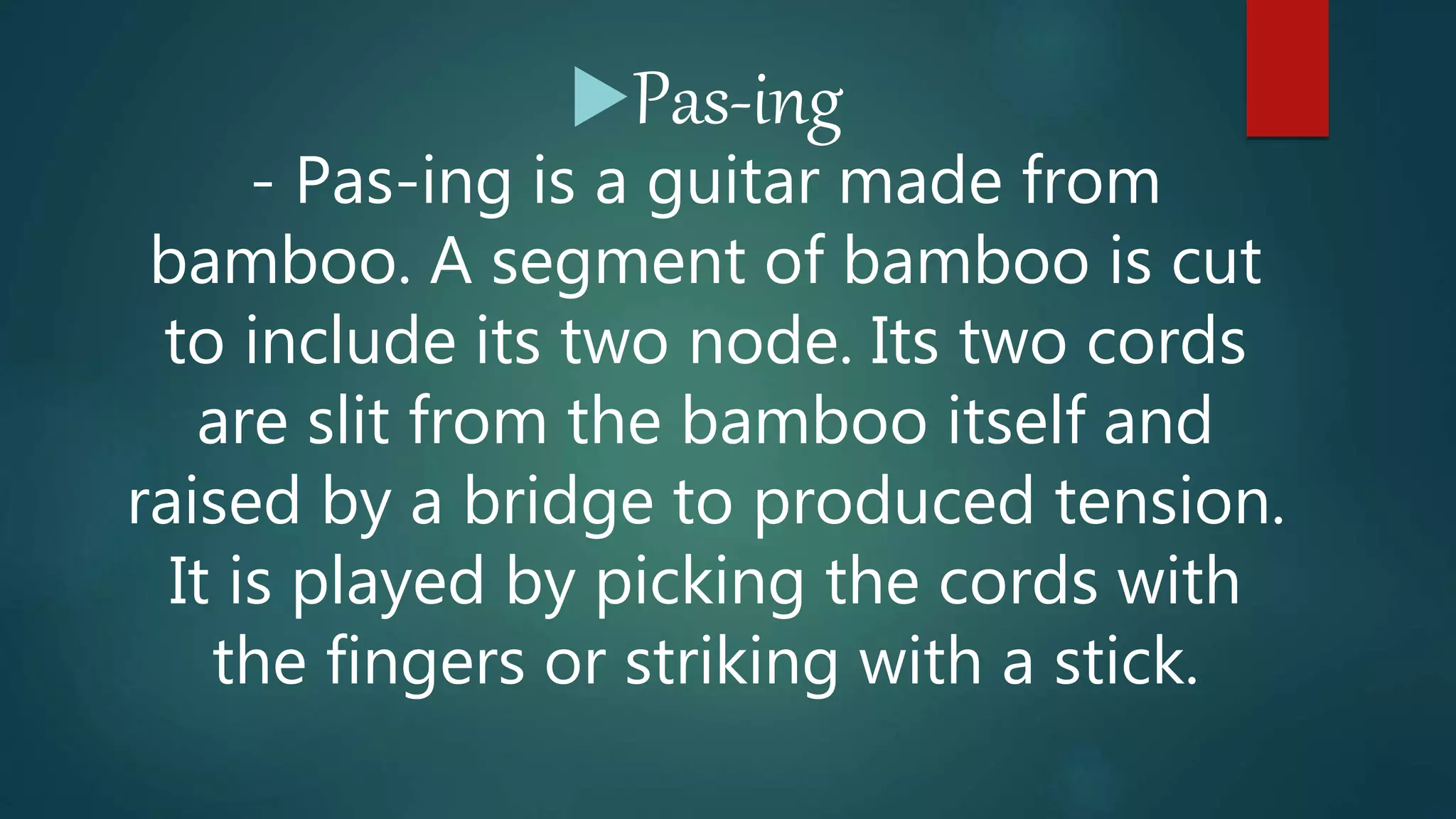 Grade 7 Traditional instruments of Luzon | PPTX