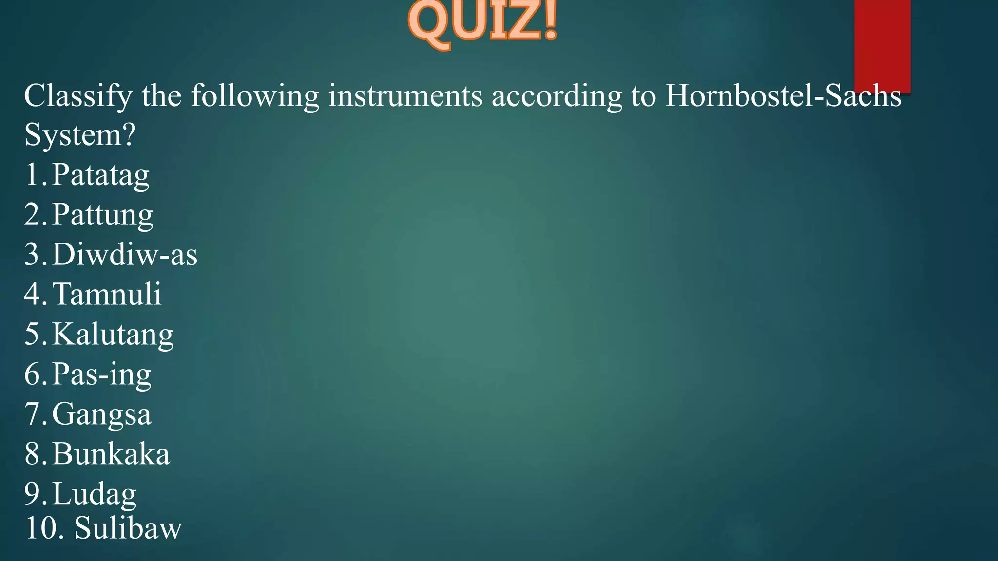 Grade 7 Traditional instruments of Luzon | PPTX