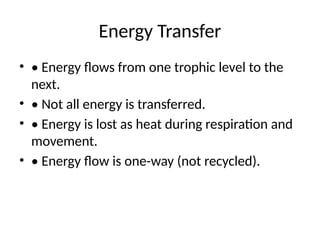 Understanding Trophic Levels and Energy Transfer in Ecosystems for ...