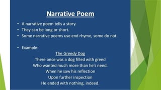 Grade 7 Types of Poetry, ELements of Poetry and Purpose of the Author.pptx