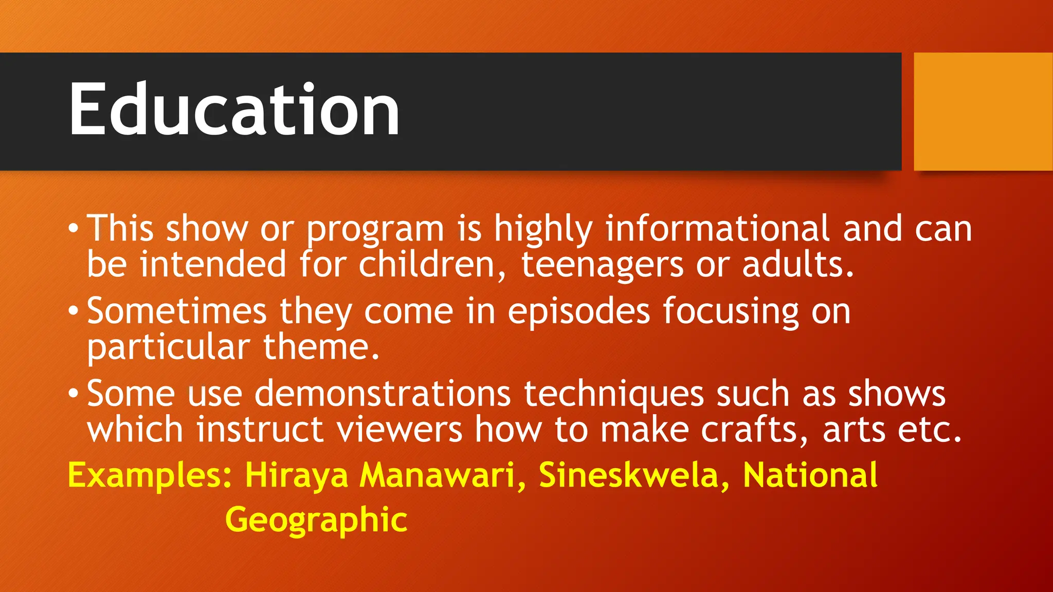 GRADE 7 ENGLISH DIFFERENT Viewing Genres.pptx