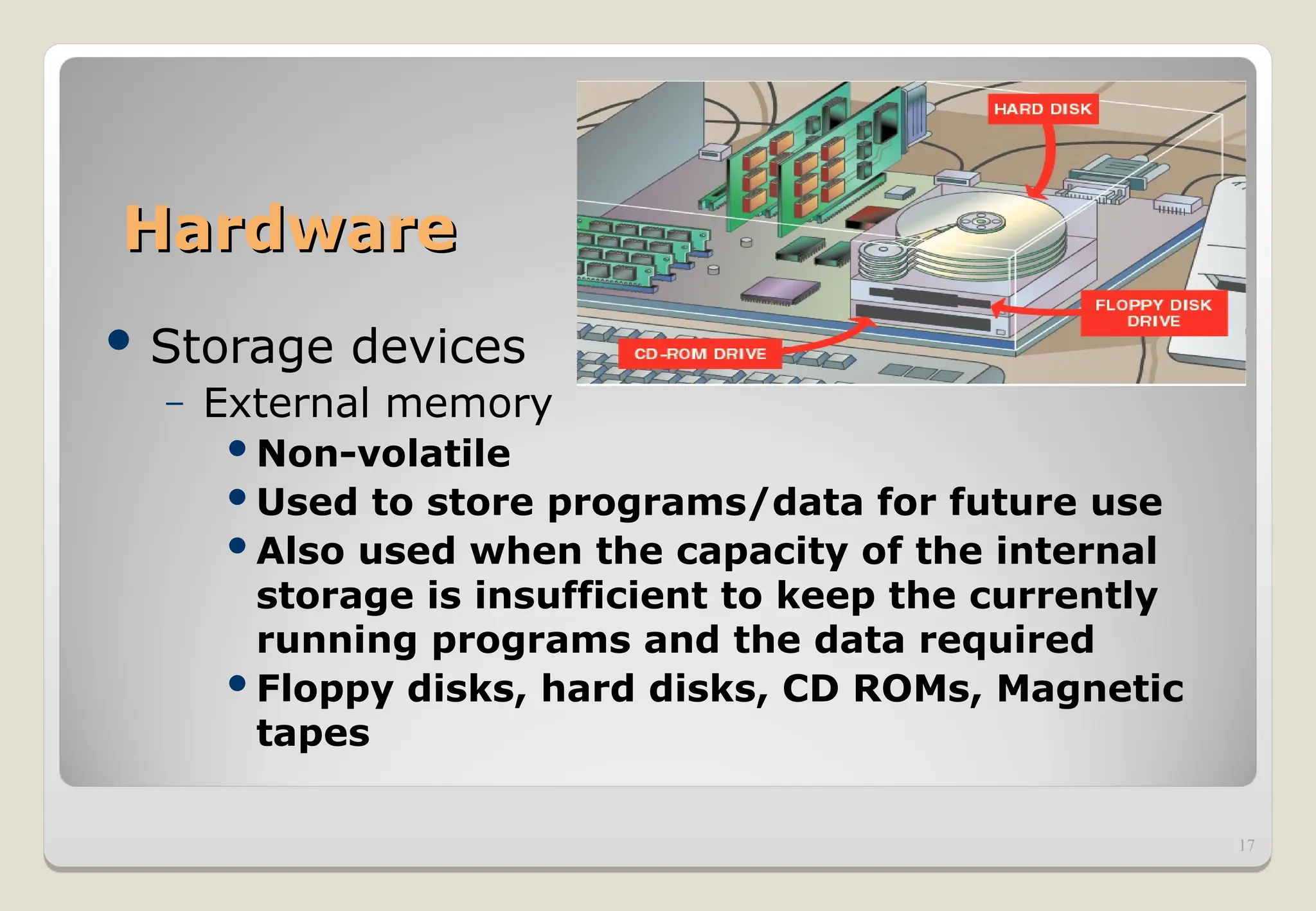 GRADE 8 - COMPONENTS OF PC COMPONENTS OF PC | PPT