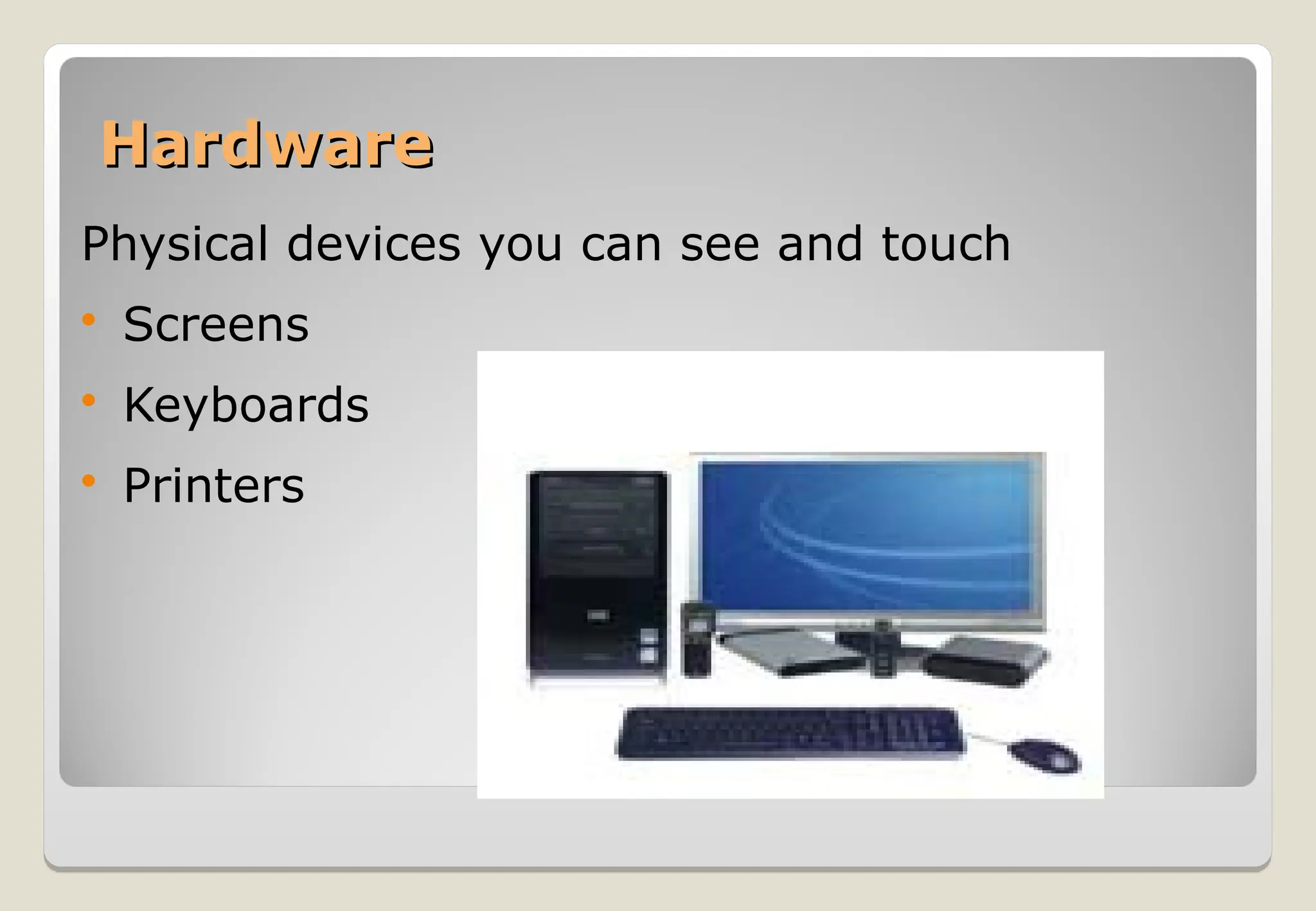 GRADE 8 - COMPONENTS OF PC COMPONENTS OF PC | PPT