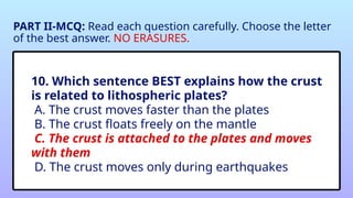 Grade 8 -Oceanic and Continental Crust with Lithospheric Plates.pptx