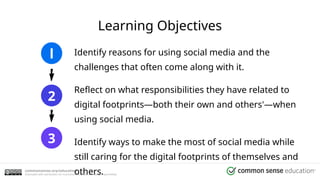 Social Media and Digital Footprints Education ppt | PPTX