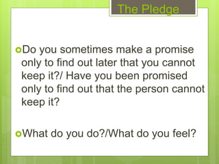 Grade 8 the pledge | PPTX