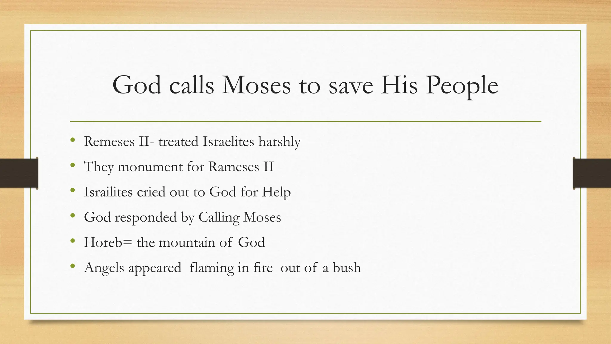Journeying in Faith as God's people , Moses Journey | PPTX