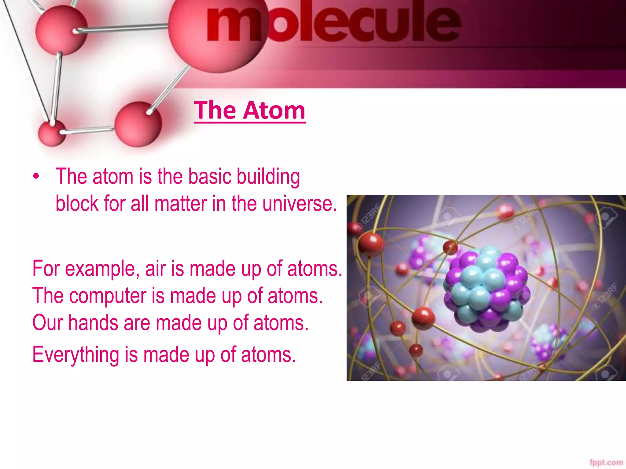 Grade 8 Chemistry Structure of Matter : Atoms, Molecules and Ions | PPTX