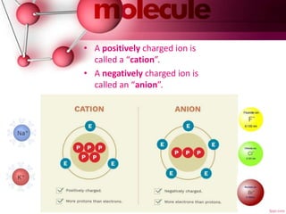 Grade 8 Chemistry Structure of Matter : Atoms, Molecules and Ions | PPTX